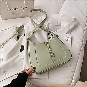 Sowyig Ladies Fashion Shoulder Bags for Women Handbag Crossbody Bag Underarm PU Leather Wallet Tote (White)