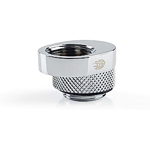 Bitspower X-Cross Adapter G1 / 4 inches AG on G1 / 4 inch IG - 5mm offset, Silver Shining