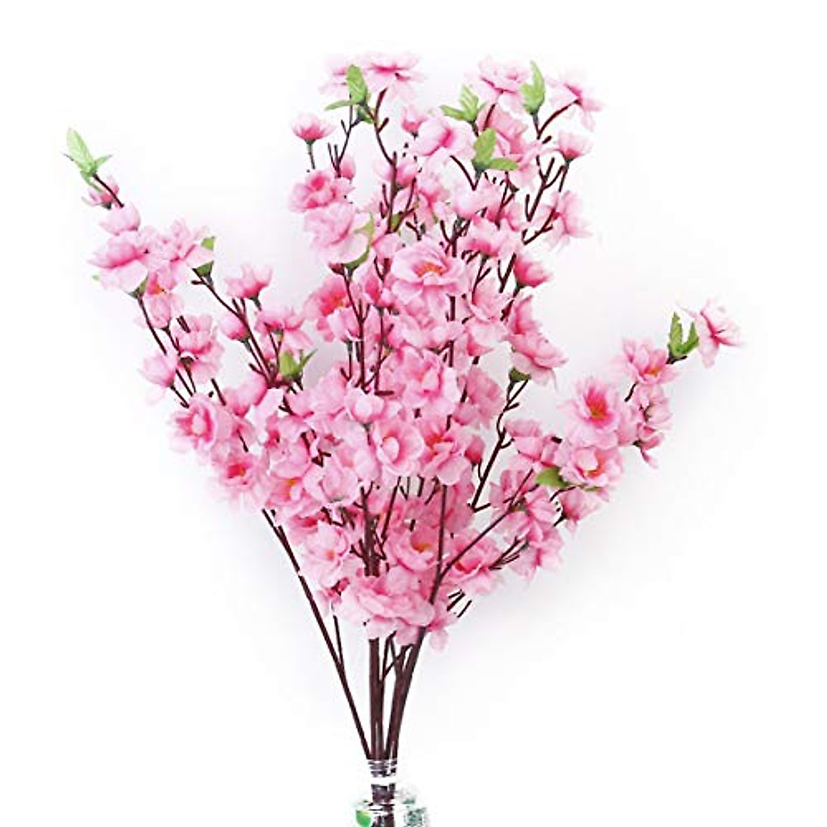 DOITOOL 6pcs Peach Flower Bouquet Flower Hanging Vine Cherry Blossom Tree Stems Fake Cherry Blossoms Artifical Flowers Flowers Decorative Flowers Pink Vase Household Bride Fake Plant