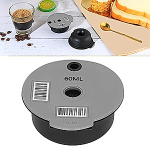 Coffee Capsule, 60ml/80ml Espresso Coffee Capsule Cup with Spoon Brush Reusable Refilling For Bosch‑s Tassimoo Tas Maker Coffee Machine(60ml)