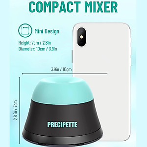 PRECIPETTE Vortex Paint Mixer, 4000rpm Mini Hobby Paint Shaker, with Replaceable Silicone Cap, 100pcs Mixing Balls, for Lab Miniature Paints Acrylic Nail Polish