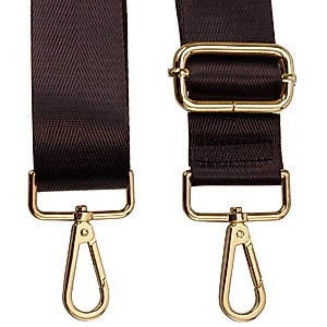 Allzedream Wide Purse Strap Replacement Crossbody Shoulder Bag Adjustable (Chocolate)