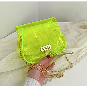 MINGSEECESS Women Clear Crossbody Purse Bag Transparent Clutch Message Bag See Through Handbag Wallet
