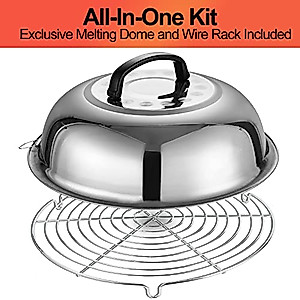 Griddle Accessories Kit for Blackstone, Exclusive Taco Holders, Melting Dome& Wire Rack, 36pcs BBQ Flat Top Grill Accessories Tools for Camp Chef Smoker Kitchen, Gifts for Men Women