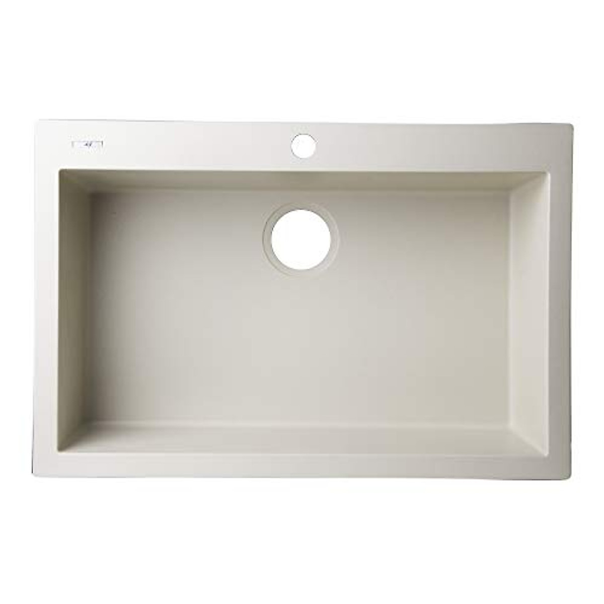 ALFI brand AB3020DI-B Drop-In Single Bowl Granite Composite Kitchen Sink, 30", Biscuit