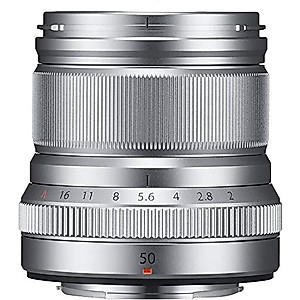 Fujifilm Fujinon XF50mmF2 R WR Lens (Silver) Bundle with Advanced Accessory and Travel Bundle | Fuji xf 50mm Lens