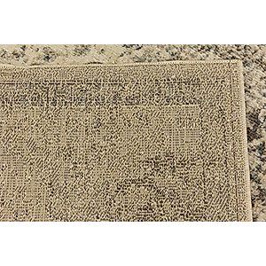 Unique Loom Tuareg Collection Vintage Distressed Traditional Area Rug, 9 x 12 ft, Beige/Brown