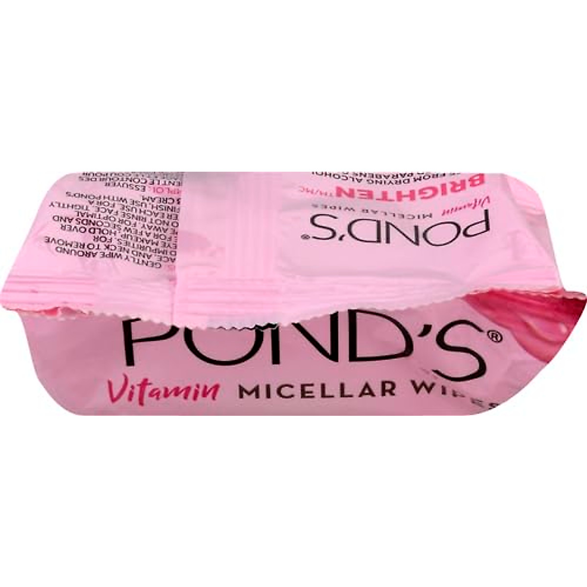 Pond's Vitamin Micellar Wipes For Dark Spots Brighten Rose Removes Waterproof Makeup 25 Wipes