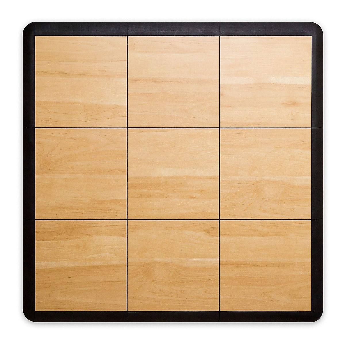 Big Floors 3X3RESMAPLE Modular Interlocking Lightweight Plastic Dance Floor Kit (3' x 3'), Light Maple, 21 Piece