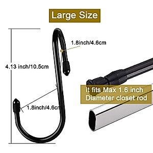 HiGift Purse Hanger for Closet, Unique Twist Design Black Vinyl Coated Bag Hanger Organizer Hooks, Large Closet Hooks Purse Organizer for Hanging Purses,Handbags,Belts,Hat,Backpack,Jeans -8 Pack