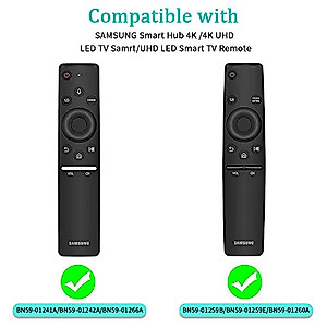 2Pack Silicone Protective Case for Samsung Smart TV Remote Controller BN59 Series,Remote Case Holder Skin for Smart 4K Ultra HDTV Remote,Shockproof Samsung Curved Remote Back Cover-Glowblue Glowgreen
