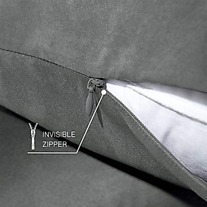 COISINI Cooling Pillowcases Set of 2 - Breathable Cool Ultra Soft Pillow Cases - Organic Natural Silky Material, Moisture Wicking(Light Grey, Standard Size 20x26 inches)