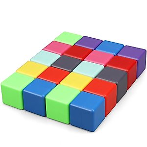 Dilabnba Large Magnetic Block for Kids Toddler, 1.26 Inch Jumbo Magnet Cube Science Kit Building Set, Preschool STEM Educational Learning Creativity Magnet Toys（18PCS）