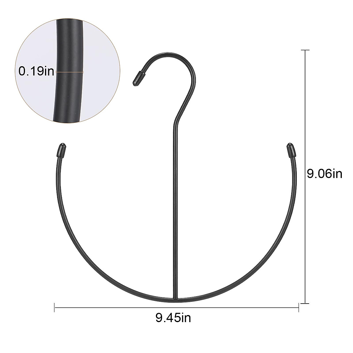 Smunijon hat Hanger hat Organizer for Closet hat Hangers for Closet Set of 2 hat Holder for Closet Baseball hat Storage Organizer Black