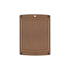 Epicurean All-In-One Cutting Board with Slip Feet and Juice Groove, 17.5-Inch × 13-Inch, Nutmeg/Brown