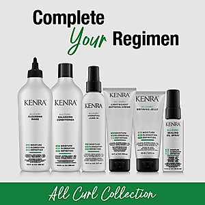 Kenra AllCurl Cleansing Rinse | Non-Drying Cleansing Rinse | Eliminates Product Build-Up | Maintains Moisture | Enhances Manageability | Color Safe | Wavy, Curly, Coily Hair | 10 fl. oz
