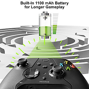 ALIENERGY Wireless Performance Controller for Xbox One & Xbox Series X|S, Remappable Scuffed Paddles/Built-In Battery/Better Grip/Vibration Motors/3.5mm Audio Jack Supported (Black)