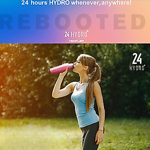 Neoflam Airtight 17oz Insulated Stainless Steel Tumbler – Slim, Cupholder Friendly Travel Mug, Reusable Hot & Cold Drink Bottle for Coffee, Water, Iced Tea & More (500ml, Hot Pink)