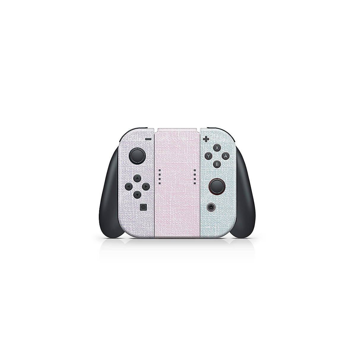Tacky Design Retro Pastel Skin Compatible with Nintendo Switch Skin Wrap Cover, Fabric Texture Colorwave for Nintendo Switch Stickers, Premium Vinyl 3M Full Wrap Decal.