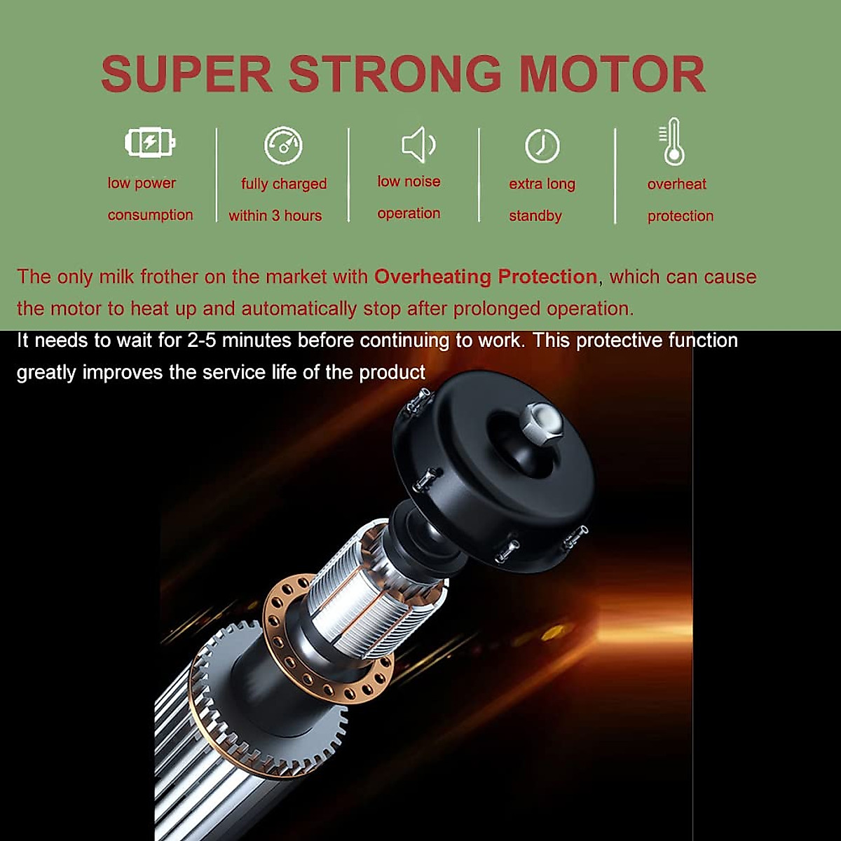 Milk Frother Handheld, Mini Electric Coffee Frother with Double Whisk, Overheat Protection Portable USB Rechargeable Foam Maker 3 Speed Adjustable Egg Beater Drink Mixer Immersion Blender Cordlesss