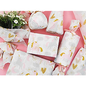 Unicorn Tissue Paper Bulk for Birthday Gift Wrap, 20 Sheets 20"x 28" Per Sheet, Unicorn Wrapping Paper Girls Kids for Gift Bags, Christmas Baby Shower Wrapping, Unicorn Party Decorations