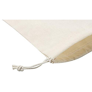 PALTERWEAR Drawstring Bags Bulk Wholesale - Pack of 100 - Size 6 x 8 (Natural Cotton - Double Drawstring)
