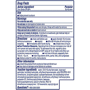 Coppertone SPORT Sunscreen Lotion SPF 50, Zinc Oxide Mineral Sunscreen, Water Resistant Body Sunscreen SPF 50, 5 Fl Oz Tube