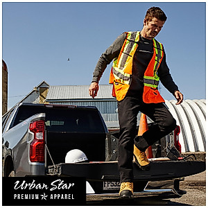 Urban Star Mens Jeans Relaxed Fit – Straight Leg Stretch Jeans for Men – Ultimate Comfort Superflex Pants Black 32W x 30L