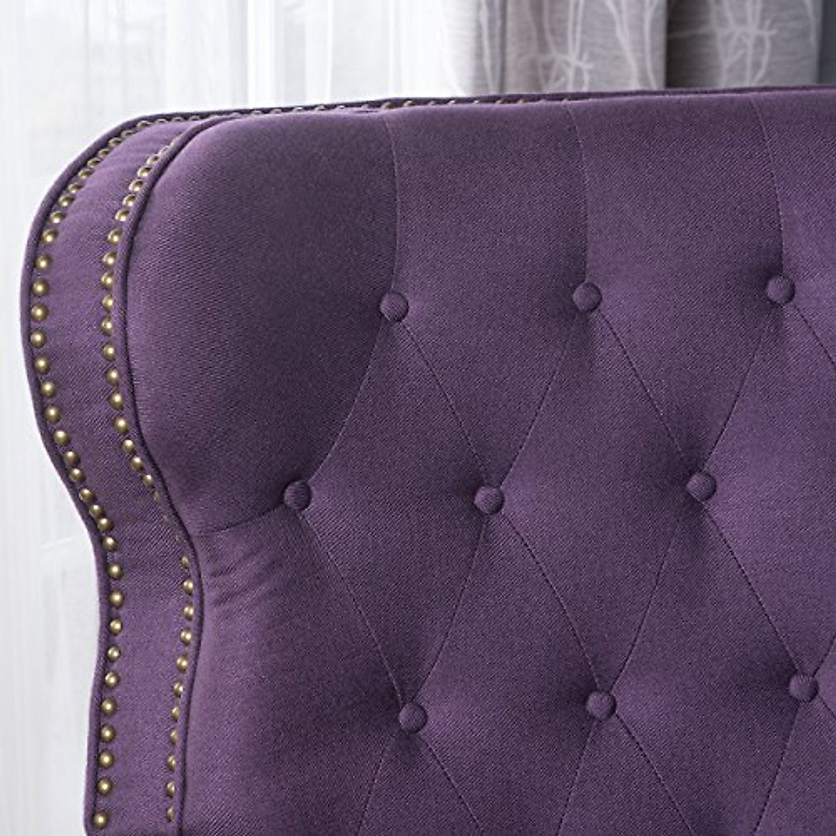 GDFStudio Waldo Tufted Wingback Recliner Chair(Plum)