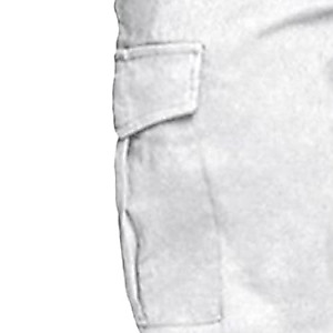Men's Elastic Waist Multi Pockets Shorts Lightweight Military Cargo Short Pants Drawstring Relaxed Fit Army Short (White,X-Large)
