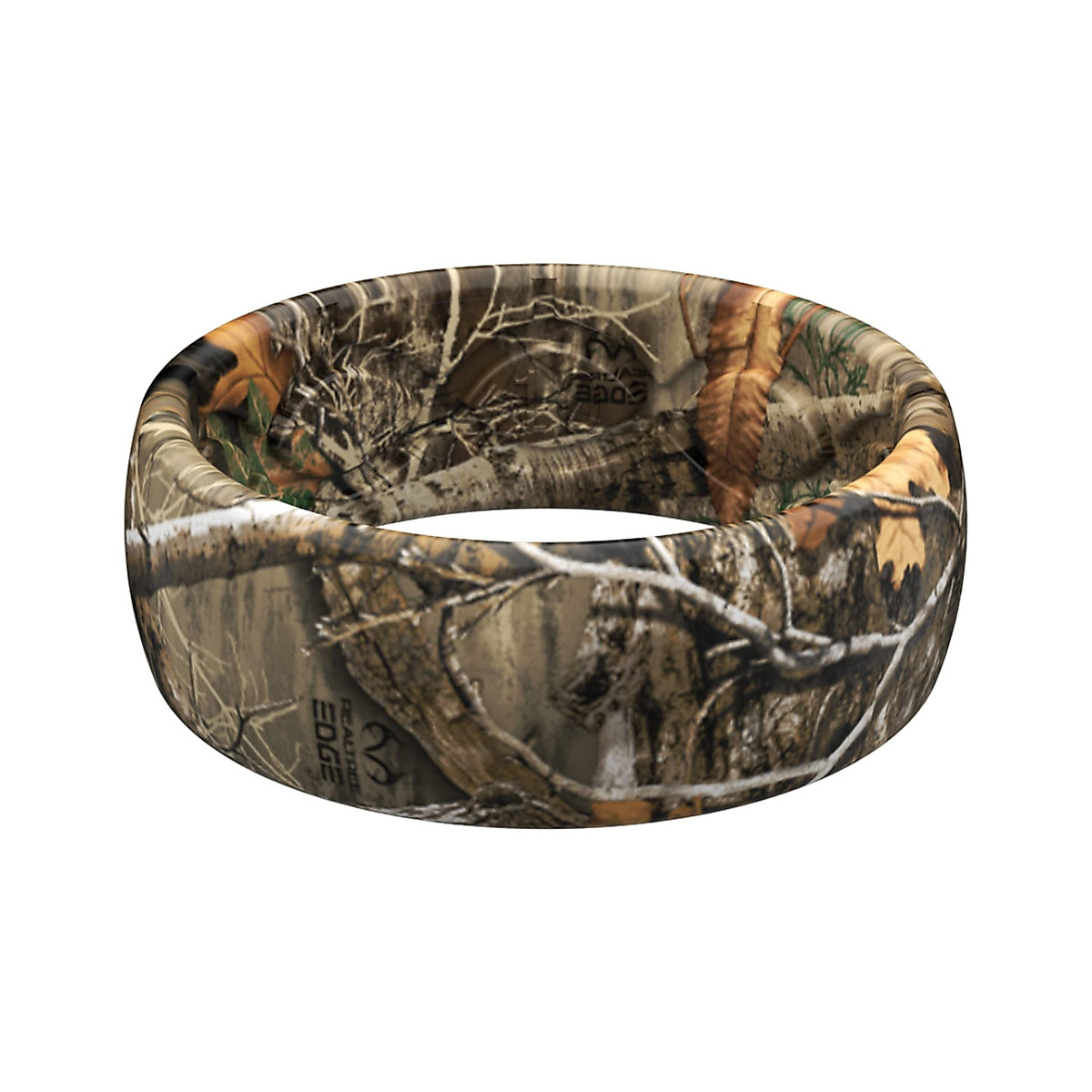Groove Life RealTree Edge Camo Silicone Ring - Breathable Rubber Wedding Rings for Men, Lifetime Coverage, Unique Design, Comfort Fit Ring - Size 11