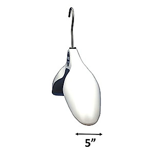 Suit Coat Hanger & Wardrobe Hanger 'Shoulder Saver' by BAKER HANGER - USA Made - 6 Inch Hook (White)