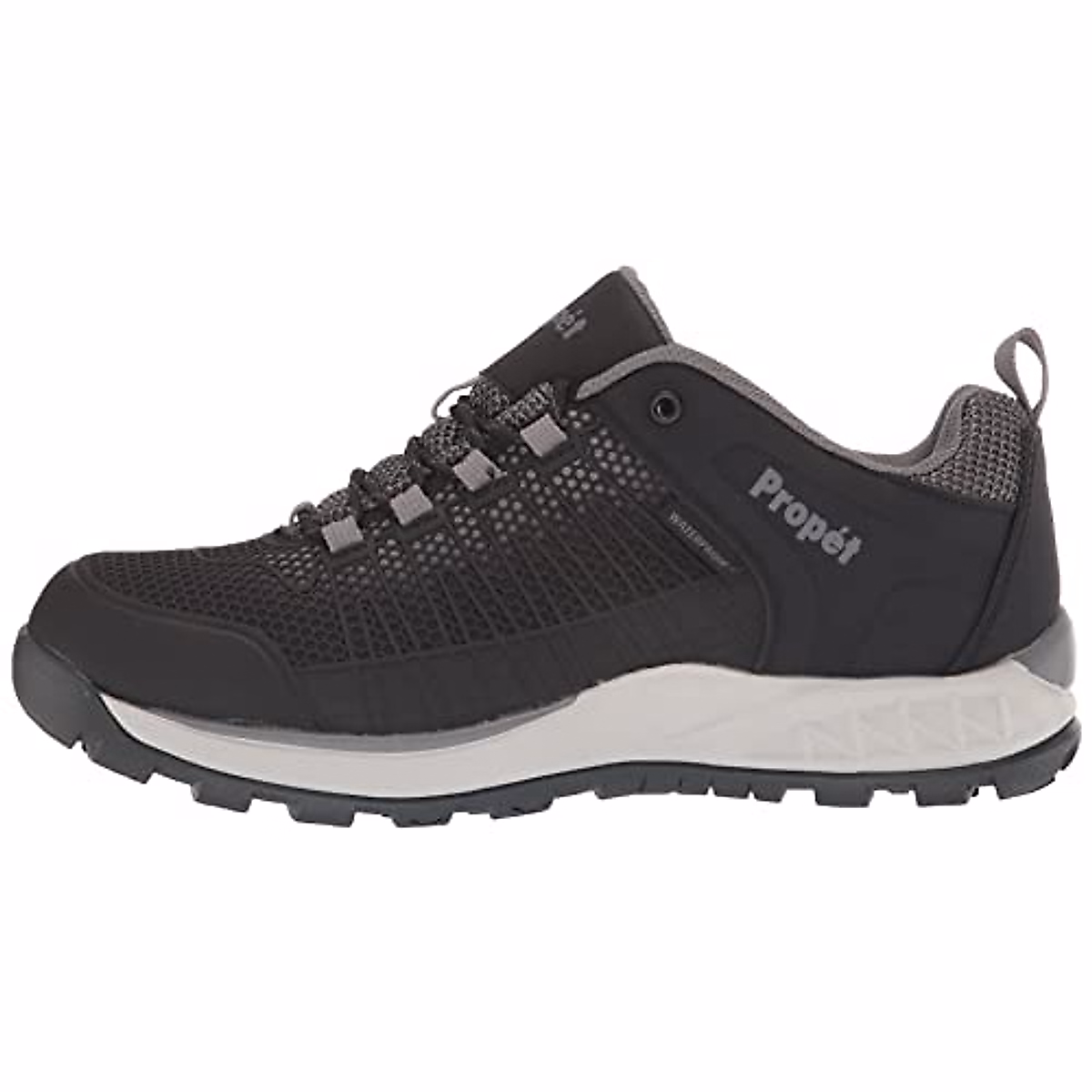 Propét Mens Vestrio Hiking Shoe, Black/Grey, 9 XX-Wide US