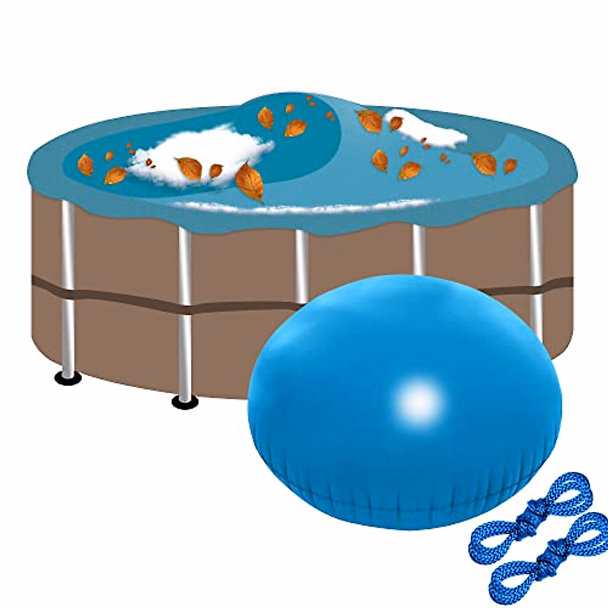 Pool Air Pillow, Ice Equalizer Air Pillow for Above Ground Winter Pool Covers, Swimming Pool Accessories Pool Pillows for Closing Winter, Inflatable Pool Pillow