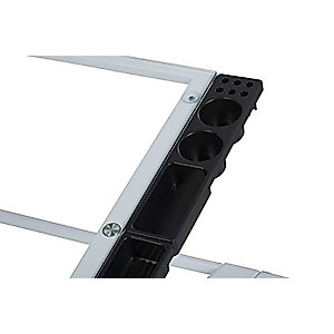 SD Studio Designs 10096 Futura Station with Folding Shelf Top Adjustable Drafting Craft Drawing Hobby Table Writing Studio Desk with Drawer, 35.5'' W x 23.75'' D, White/Clear Glass