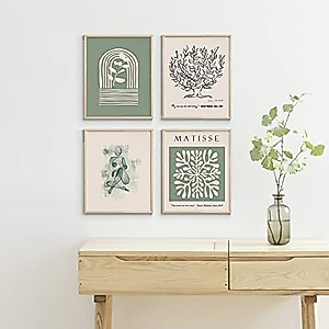 ARPEOTCY Matisse Wall Art Prints, Sage Green Retro Art Posters, Abstract Master Prints for Bedroom Wall Decor Aesthetic, Set of 6, 8x10in , Unframed