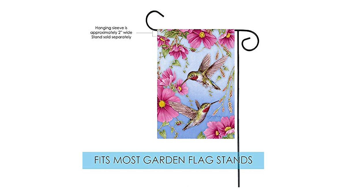 Toland Hummingbird Garden Flag: Durable Double-Sided Decor