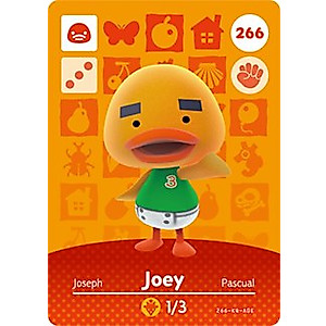 Joey - Nintendo Animal Crossing Happy Home Designer Amiibo Card - 266