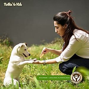 Fieldcrest Farms Nothin to Hide Flip Chips Dog Chews - All Natural Rawhide Alternative Treats for Dogs, Chicken, Beef or Peanut Butter Flavor Snack for All Breed Dogs - 3 Pack (Chicken)