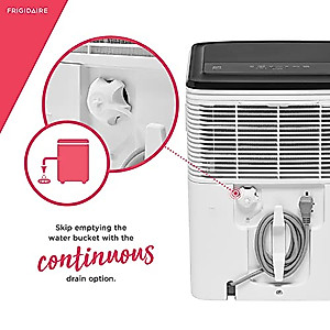 Frigidaire FFAD2233W1 Dehumidifier, Low Humidity 22 Pint Capacity with a Easy-to-Clean Washable Filter and Custom Humidity Control for maximized comfort, in White