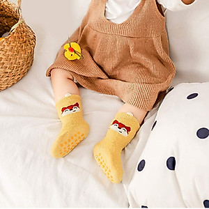 CozyWay Baby Fluffy Socks Newborn Infant Toddler Thick Warm Soft Sleeper Socks Winter Fuzzy For Girls Boys