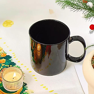 Middle Finger Coffee Mug Up Yours Mug Novelty Ceramic Middle Finger Coffee Cup Have a Nice Day Mug Funny 3D Finger Coffee mug for for Valentines Day Birthday Halloween Christmas and New Year(Black)