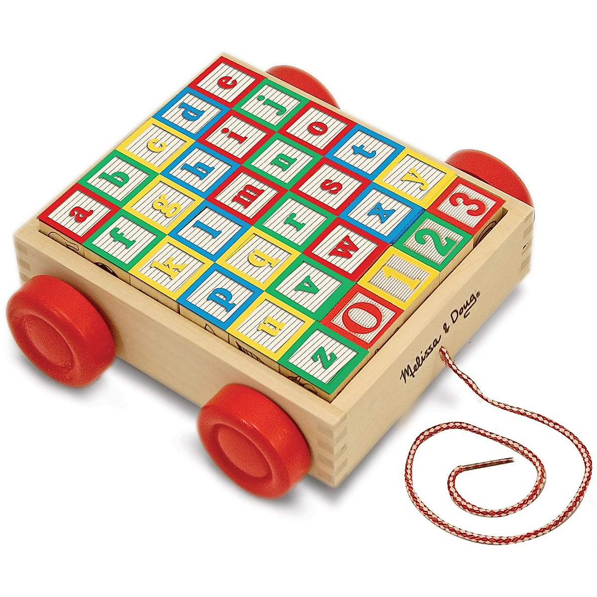 Melissa & Doug Classic ABC Block Cart , 1 Count (Pack of 1)