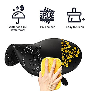 OmySalon Saddle Stool Rolling Chair, Ergonomic Saddle Chair with Swivel Wheels, Adjustable Hydraulic Stylist Cutting Stool for Tattoo Facial Massage Salon Medical Spa, Black