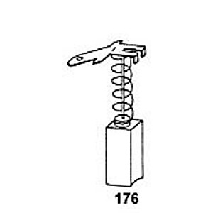 Buildalot Specialty Carbon Brushes 0334_AEG_EH822 for AEG Planer EH822 - With Spring, Cable and Connector