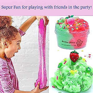 11pack Dual Color Cloud Slime Kit for Girls and Boys -Super Soft and Non-Sticky, Party Favor for Kids Girls & Boys