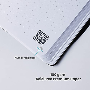 THESMARTNOTEBOOK Letter Dotted Luxury Hard Cover | 190 Pages | 100g | Eco-Friendly Smart Note-Taking | Free App for Digital Note-Taking and Organization | Brown