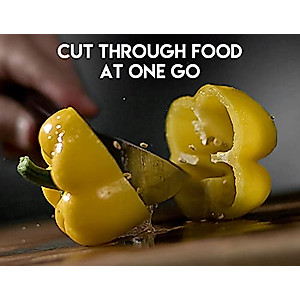 enowo Chef Knife Set, 7 Piece Kitchen Knife Set with Widened Blade & Pakkawood Handle, High Carbon Stainless Steel Knives Set for Kitchen