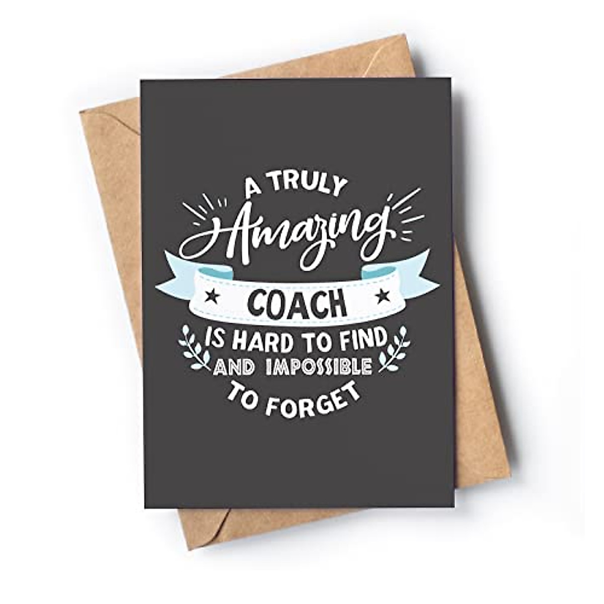 Thank You Card for Coach | Awesome appreciation card for men or women for any occasion: Birthday, Retirement, End of Season.