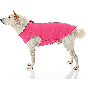 Gooby Zip Up Fleece Dog Sweater - Pink, 3X-Large - Warm Pullover Fleece Step-in Dog Jacket with Dual D Ring Leash - Winter Small Dog Sweater - Dog Clothes for Small Dogs Boy and Medium Dogs